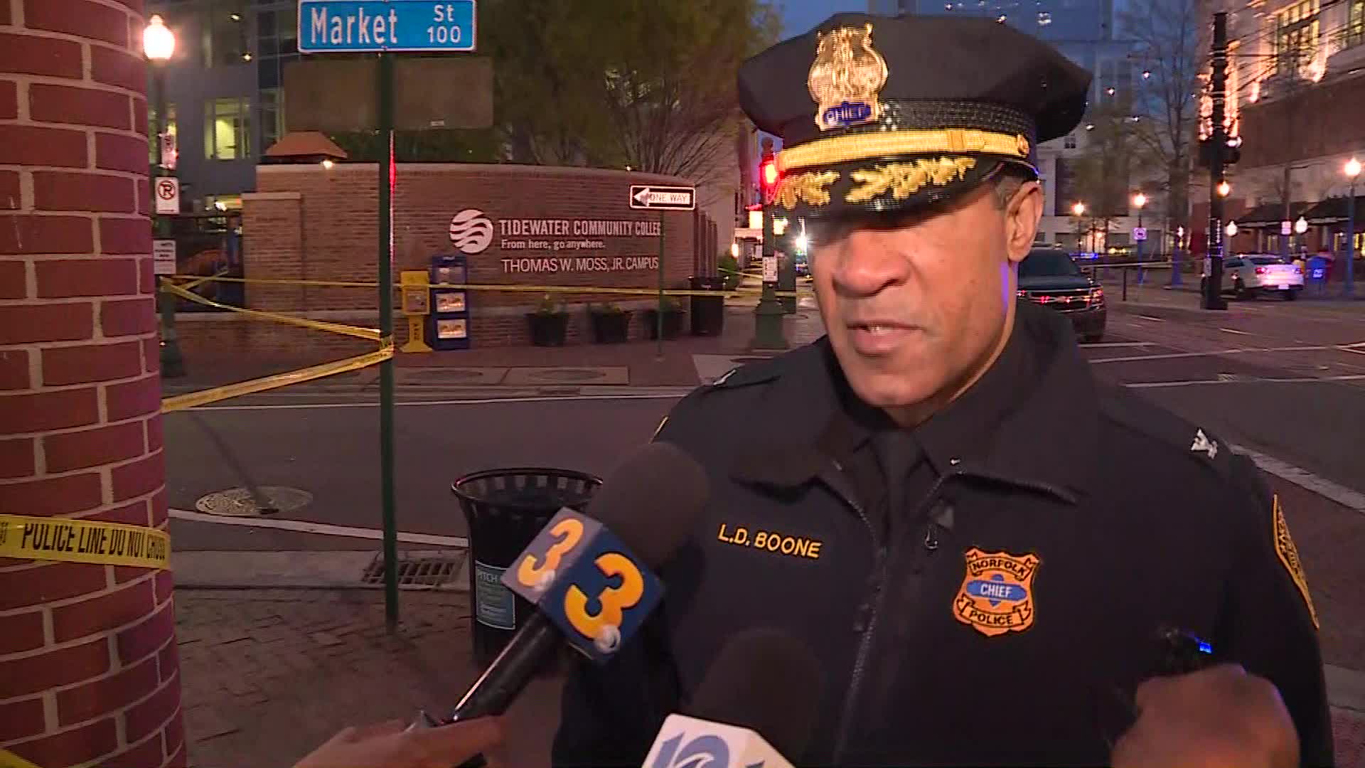 Chief Larry Boone speaks after triple shooting at MacArthur Center ...